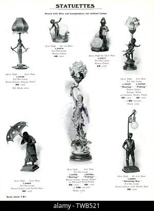 Electric Light Fixtures catalogue, Statuettes Stock Photo - Alamy