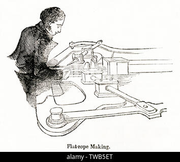 Machine at a rope and sail cloth factory, East London Stock Photo - Alamy