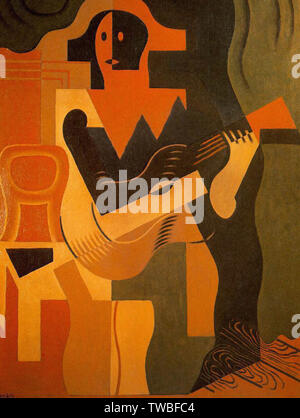 Juan Gris Harlequin with Guitar Stock Photo - Alamy