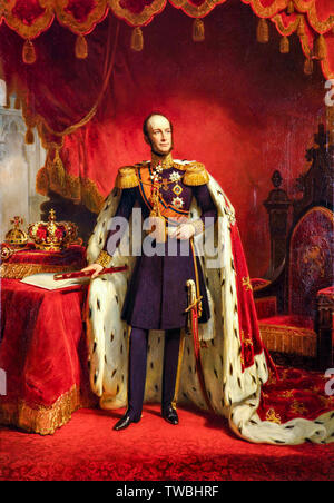 Portrait of William II, King of the Netherlands, Johann Wilhelm Kaiser ...