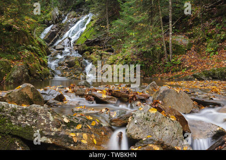 Huntington Cascades on Cascade Brook in Dixville Notch State Park, New ...