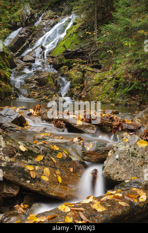 Huntington Cascades on Cascade Brook in Dixville Notch State Park, New ...