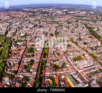 Aerial view, downtown Utrecht, Overview Central Station Utrecht ...