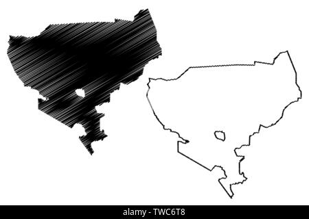 Tillaberi Region (Regions of Niger, Republic of the Niger) map vector ...