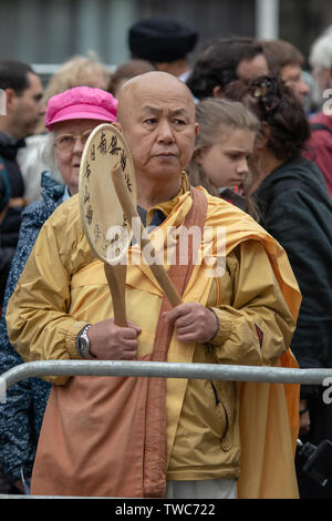London, UK. 3rd May, 2019. Jinrong Zhang (China). Great Britain v China ...