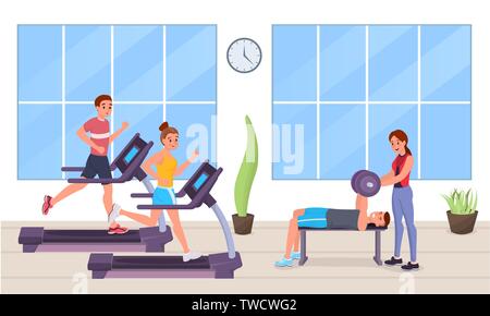 Girl doing running exercise cartoon character isolated Stock Vector ...