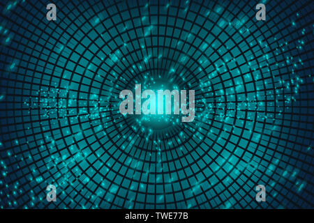 Polka dots make up rotating abstract sci-fi space background Stock ...