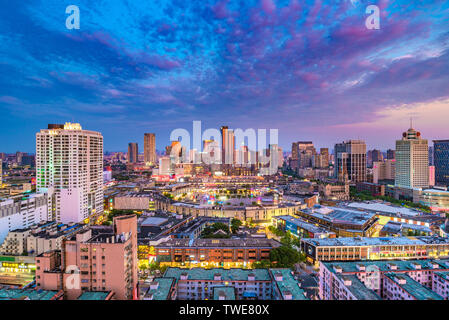 City Night View of Tianyi Square, Ningbo, Zhejiang, China Stock Photo ...