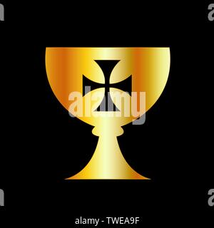 the Holy Grail (cup) — medieval mystical symbol, the source of life and ...