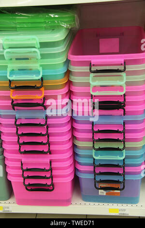 Stacks of plastic crates Stock Photo - Alamy