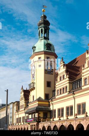 Germany, Saxony, Leipzig, Clock tower of Old City Hall Stock Photo - Alamy