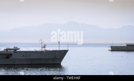 The SAS Drakensberg fleet replenishment ship at the Simons Town naval ...
