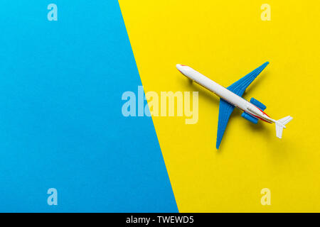 Miniature airplane travel theme Stock Photo - Alamy