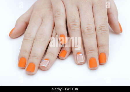 Natural nails, gel polish. Perfect clean manicure Stock Photo - Alamy