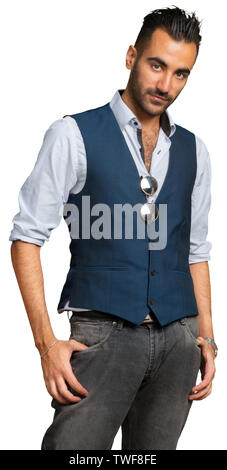 Turkish macho man model posing isolated on white background Stock Photo ...