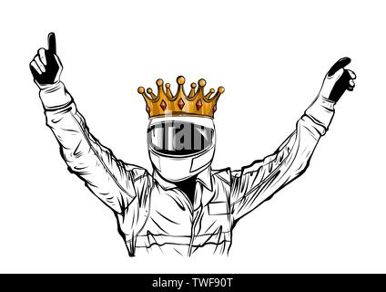 Car racing man cartoon vector illustratio design Stock Vector Image ...