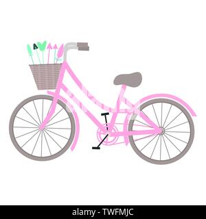 retro bicycle with basket and indian arrows vector illustration design ...