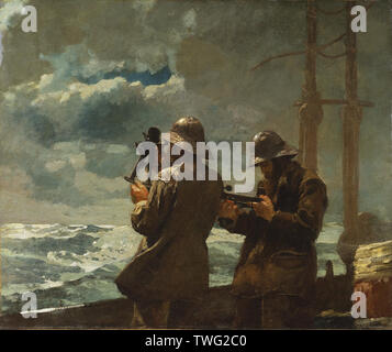 Winslow Homer, Eight Bells, painting, 1886 Stock Photo - Alamy