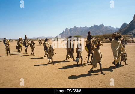 Famine in Sudan and Ethiopia 1984-1985 Starving Refugees fleeing the ...
