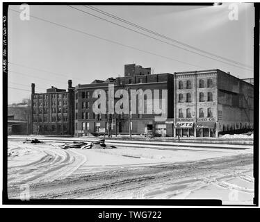 Railroad Tracks, with Bishop's Block, McFadden Coffee and Spice Company ...