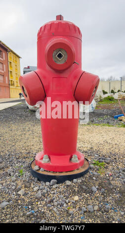 A typical red French fire hydrant Stock Photo - Alamy