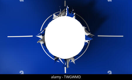 Holes in NATO flag Stock Photo - Alamy