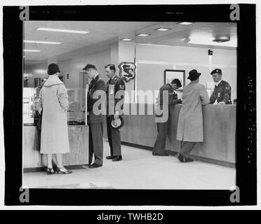 SAC command post lobby, building 500, November 8, 1956, looking east ...
