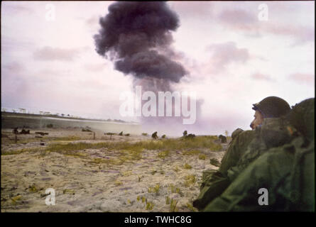 World War II Infantry Shell hole Nazi Germany German soldiers troop men ...