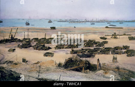 World War II, Normandy Beachhead invasion, France, June 6, 1944 Stock ...