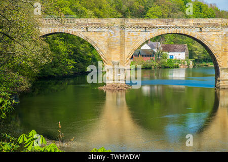 Prebends Bridge, one of three stone-arch bridges crossing River Wear in ...