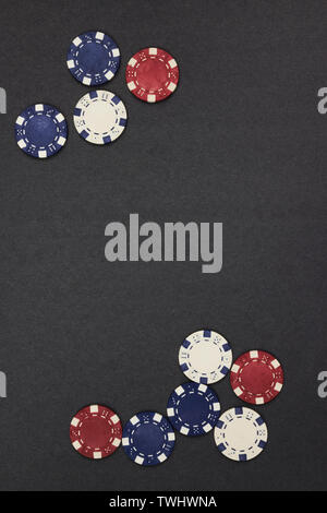 poker chips, usa flag on blackjack table Stock Photo - Alamy