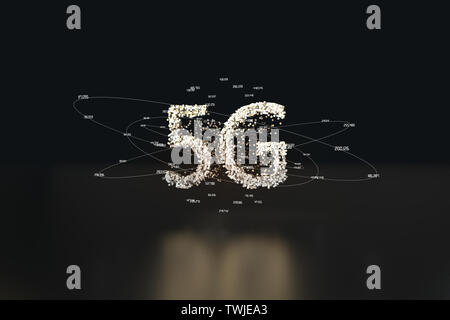 5G three-dimensional font, three-dimensional rendering Stock Photo - Alamy