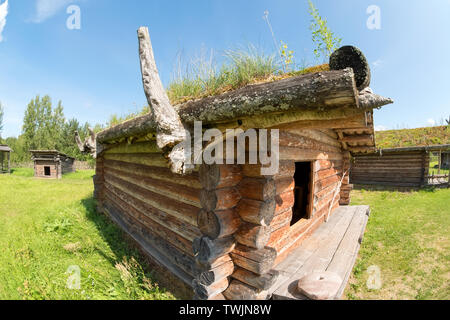 Residential houses of the Slavic village of the tenth century Stock ...