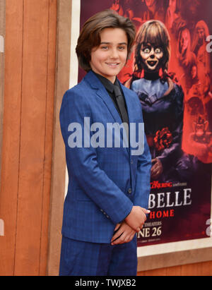 Luca Luhan attends the Annabelle Comes Home premiere on June 20, 2019 ...