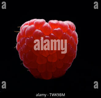 Raspberry close up magnified fruit Stock Photo - Alamy