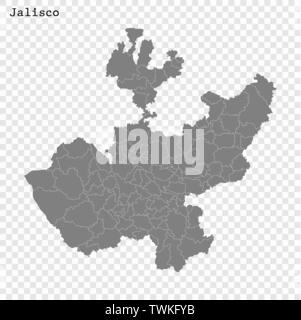 jalisco, administrative and political vector map, mexico Stock Vector ...