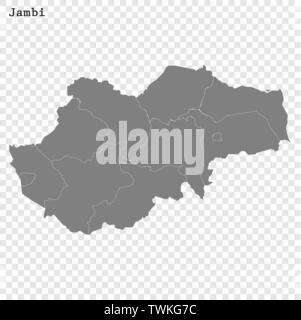 Map of Jambi, a province of Indonesia Stock Vector Image & Art - Alamy