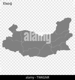 Map of Turkey, Elazig Stock Vector Image & Art - Alamy