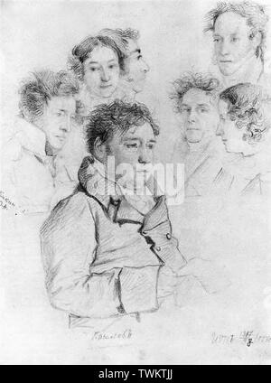 Ivan Krylov among artists 1808 by Orest Kiprensky Stock Photo - Alamy