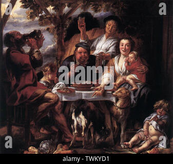 Jacob Jordaens - Eating Man Stock Photo - Alamy