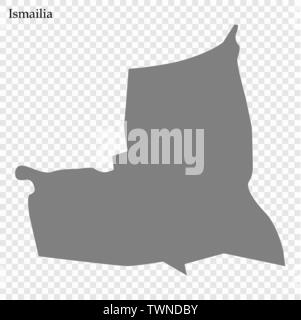 High Quality map of Ismailia is a region of Egypt, with borders of the ...