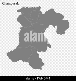 Map of Champasak, a province of Laos Stock Vector Image & Art - Alamy