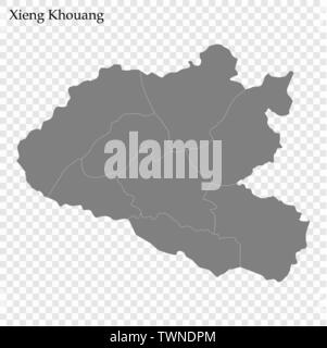 Map of Xieng Khouang, a province of Laos Stock Vector Image & Art - Alamy