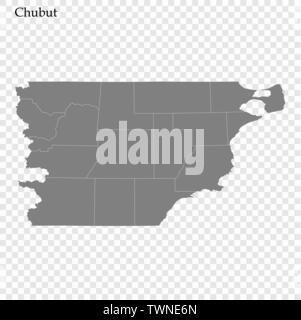 Map of Chubut, a province of Argentina Stock Vector Image & Art - Alamy