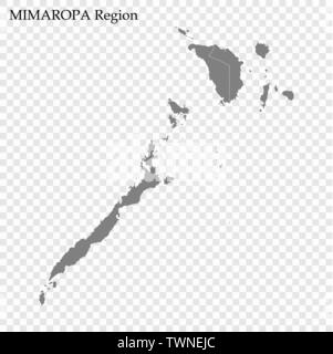 High quality map of Philippines with borders of the regions Stock ...