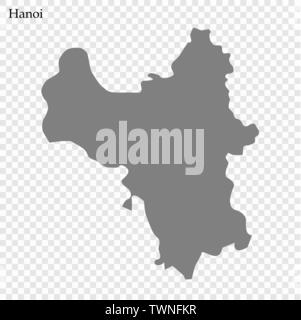 Hanoi map. Detailed map of Hanoi city administrative area. Cityscape ...