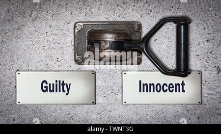 Wall Switch Innocent versus Guilty Stock Photo - Alamy