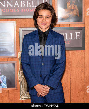 Luca Luhan attends the Annabelle Comes Home premiere on June 20, 2019 ...