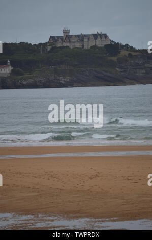 View of Somo Beach, Santander; Cantabria; Spain Stock Photo - Alamy