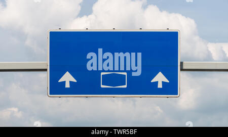German autobahn direction signs in Germany Europe Stock Photo - Alamy